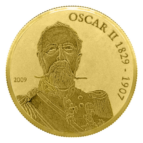 1/25 oz Oscar II 2009 Cook Islands 10 euro Gold Coin - FLORINUS