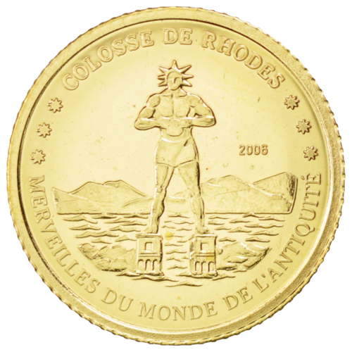 1/25 oz Ivory Coast Colossus of Rhodes 1500 Francs CFA gold coin - FLORINUS