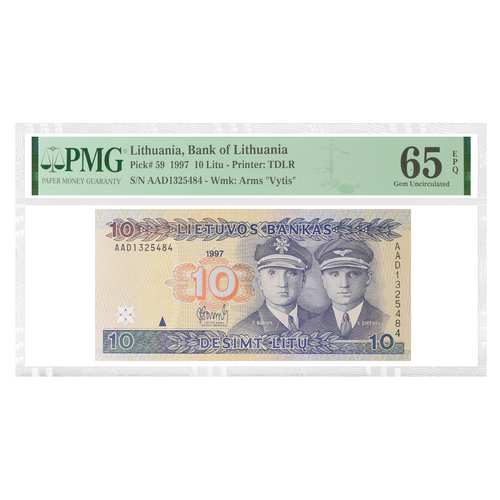 10 Litas banknote (brilliant state) - Florinus.lt - Florinus.bg