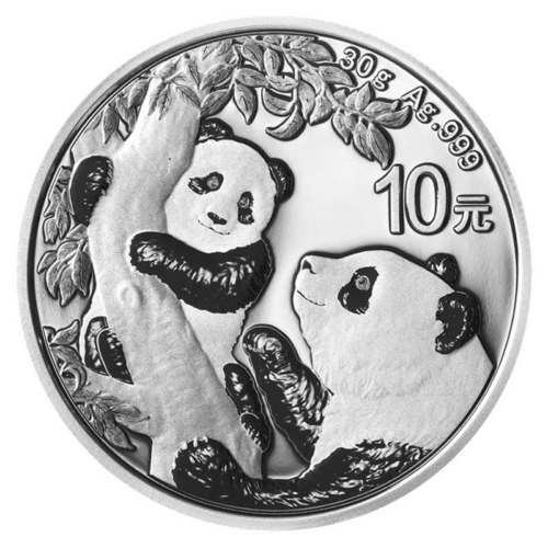 2021 Panda Kinija 10 juanių 30 g. sidabrinė moneta! - Florinus.bg