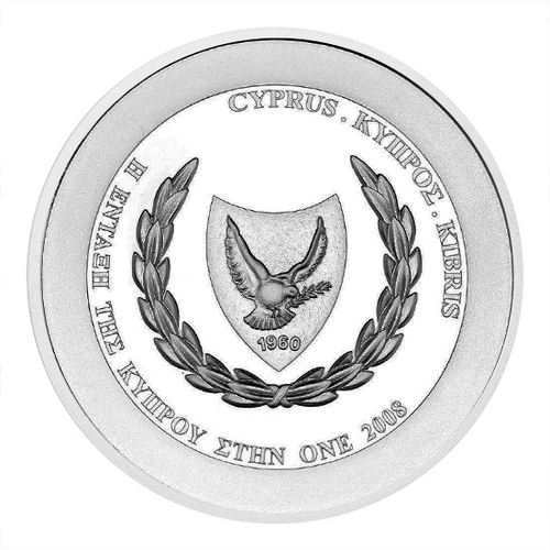 2008 Кипр Присоединение к ЕВС серебряная монета - Florinus.bg