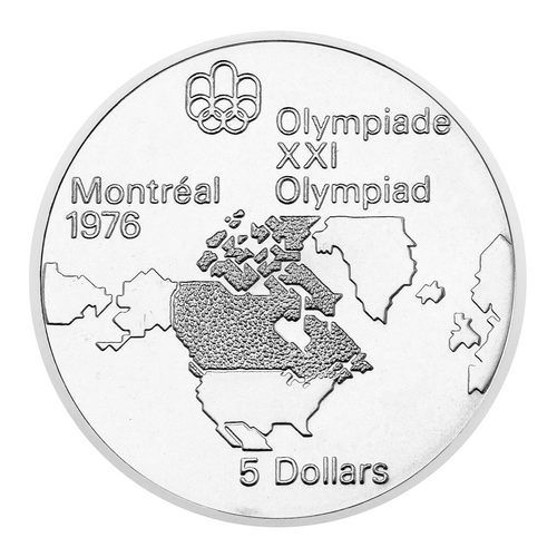 1973 Олимпийски игри Канада 5 долара сребърна монета - Florinus.bg