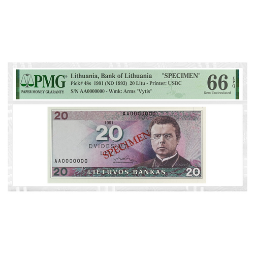 10 Litas banknote (brilliant state) - Florinus.lt - Florinus.bg