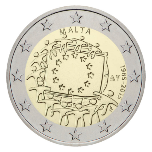 2015 Малта Монета от 2 евро Европейско знаме - Florinus.bg