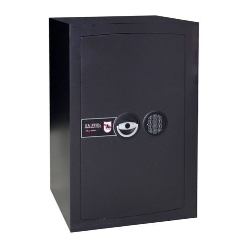 Burglar-proof security class I safe with e-lock H 65 E Black (120 kg ...