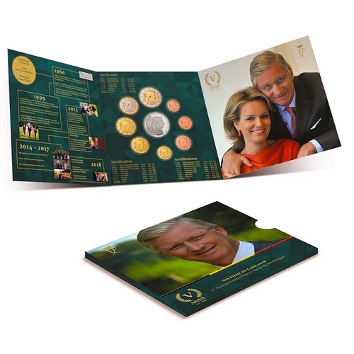 2018 Belgium Euro coin set with a commemorative medal! - Florinus.bg