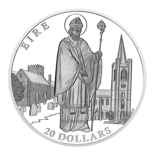 2001 Ирландия Либерия 20 долларов сребърна монета - FLORINUS