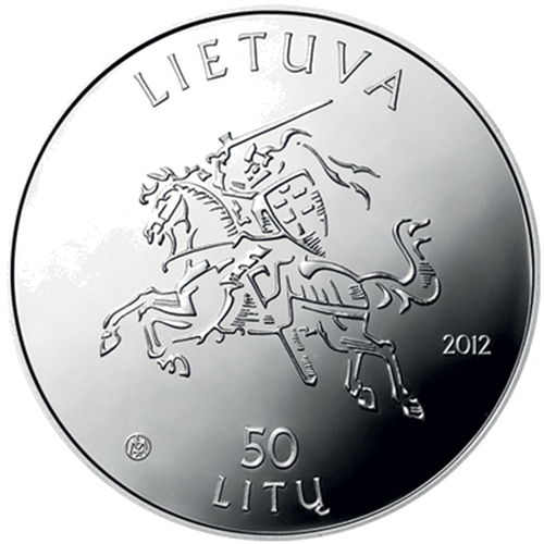 2012 Maironis Lithuania 50 litas silver coin! - Florinus.bg
