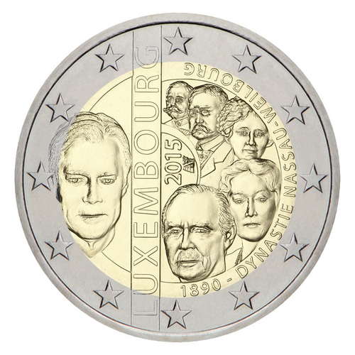 2015 Luxembourg Nassau-Weilburg dynasty 2 euro coin - FLORINUS