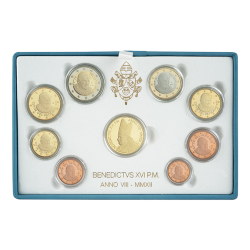 2012 Vatican City Pope Benedict XVI Proof Euro Coin Set with 50 euro ...