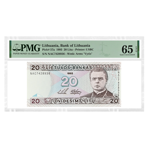 10 Litas banknote (brilliant state) - Florinus.lt - Florinus.bg