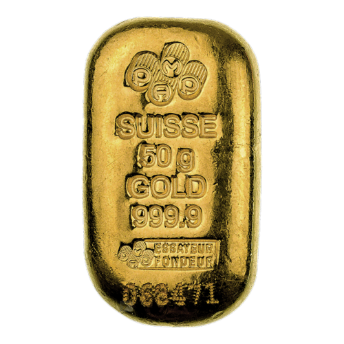 50 g Investment Gold Cast Bar PAMP Suisse - FLORINUS