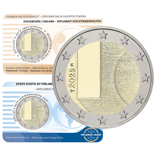 2025 Somija Diplomātija 2 eiro monēta - FLORINUS