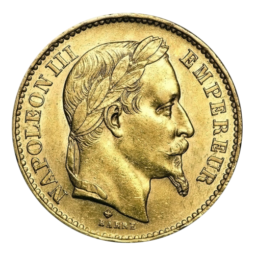 20 franks Napoleon III (Laurel) 1861-1870 French Empire gold coin - FLORINUS