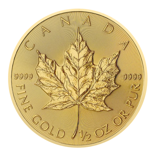 1/2 oz Кленов лист 2025 Канада Златна монета - FLORINUS