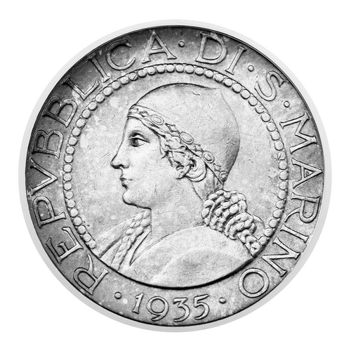 5 Lire 1938 San Marino Silver Coin - Florinus.bg