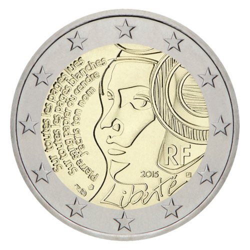 2015 Франция Монета от 2 евро Федерация - Florinus.bg