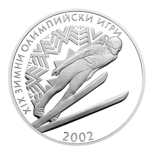 10 лева Ски скокове 2001 България сребърна монета - FLORINUS