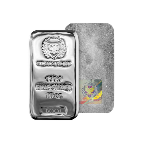10 oz сребърен кюлчо Germania Mint - Florinus.bg