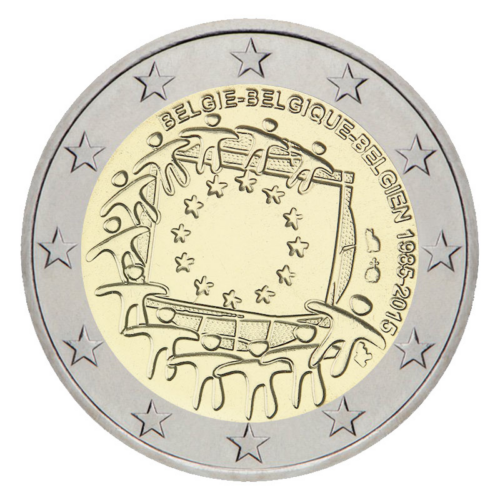 2015 Белгия Монета от 2 евро Знаме на ЕС - Florinus.bg