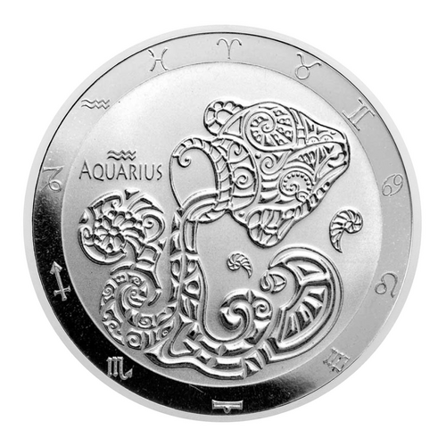 1 oz. Aquarius 2024 (Zodiac Series) Tokelau silver coin! - Florinus.bg