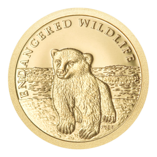 2008 Cook Island Polar Bear $10 Gold Coin - Florinus.bg