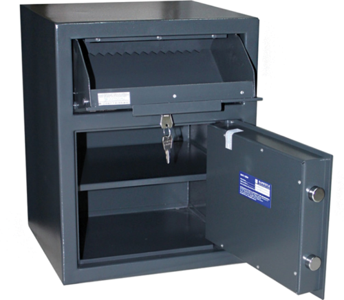 Deposit safe with two separate lockable compartments RD 48 K (28 kg ...