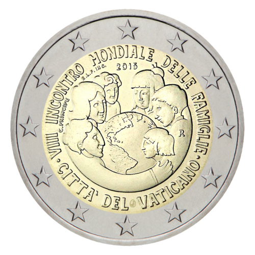 2015 Vatican VIII World Meeting of Families 2 euro coin - FLORINUS