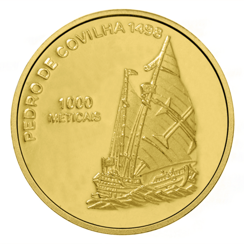 2003 Mozambique Pedro de Covilha 1000 Metical Gold Coin - FLORINUS