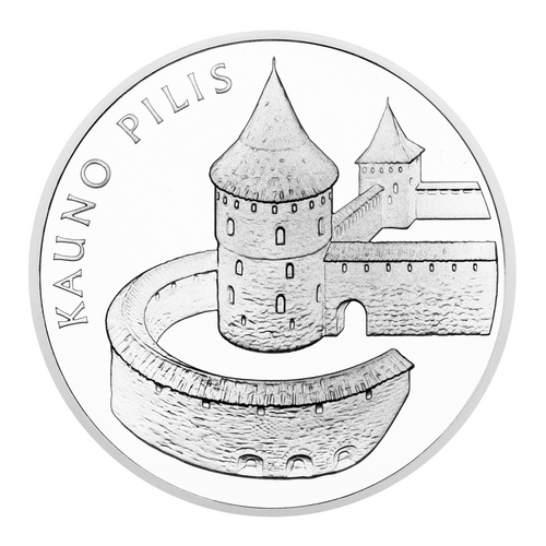 2008 Lithuania Kaunas Castle 50 litas silver coin - Florinus.bg