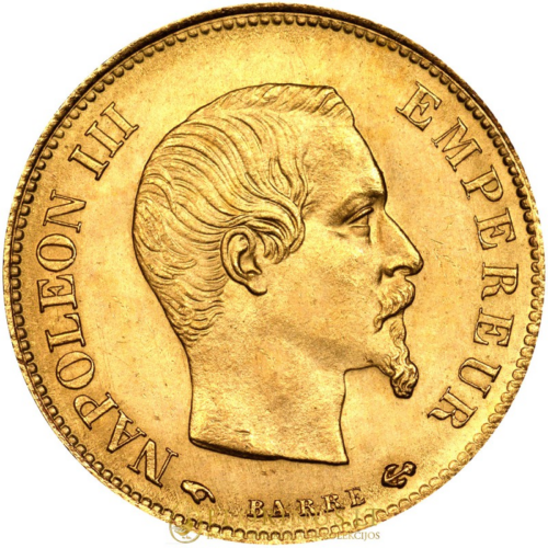 10 Franks gold coin Napoleon III French Empire! - Florinus.bg