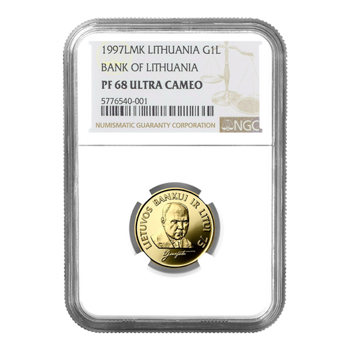 1997 Jurgutis Lietuva 1 lata zelta monēta! - Florinus.bg